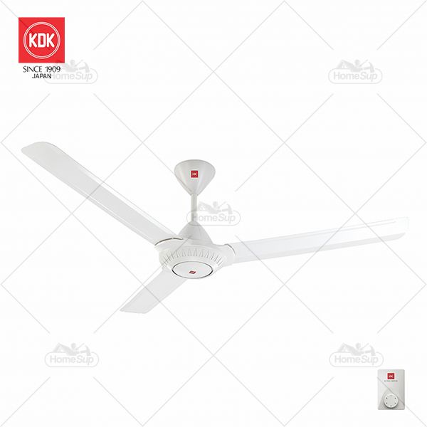 KDK Ceiling Fan K15W0-S 3 Blades Regulator Type (60″) - White